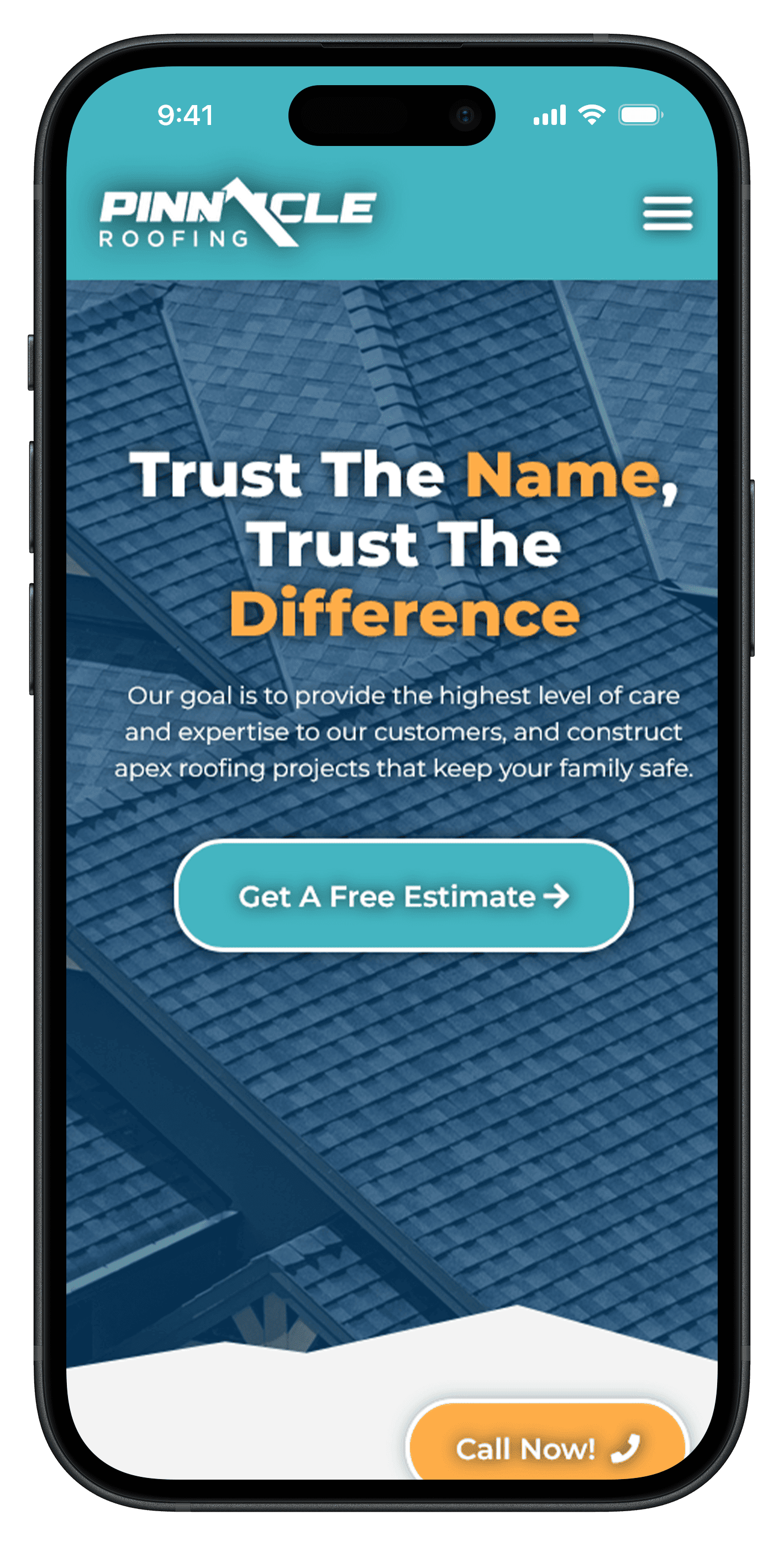 Pinnacle Roofing Website Design | FocustApps LLC